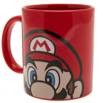Super Mario Mario Mug and Coaster Set (Pack of 3) Red/Yellow/Green (One ...