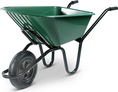 Super Mucker Heavy-Duty Wheelbarrow Green With 150kg/120l Capacity ...