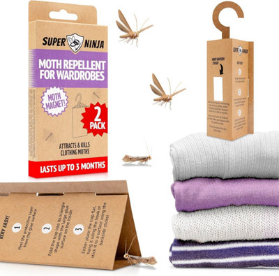Super Ninja Clothing Moth Killer - 2 Traps - Highly Effective and ...