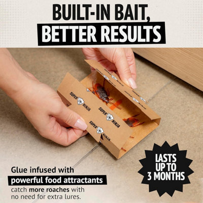 Super Ninja Cockroaches Killer - 12 Traps - Highly Effective Ecological ...