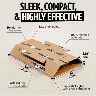 Super Ninja Cockroaches Killer - 12 Traps - Highly Effective Ecological ...