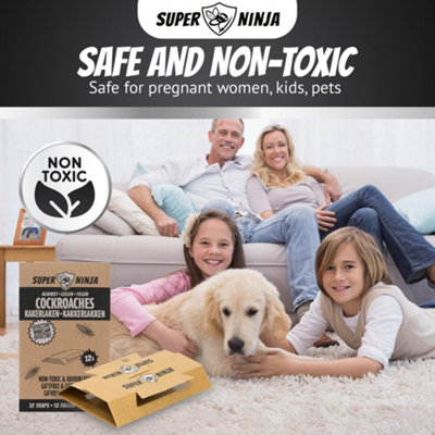 Super Ninja Cockroaches Killer - 60 Traps - Highly Effective Ecological ...
