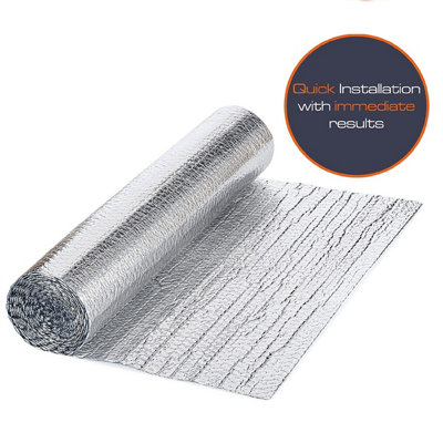 SuperFOIL Bubble Wrap Insulation Roll Loft Roof Shed Insulation 7.5 x 0.6m