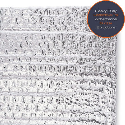 SuperFOIL Bubble Wrap Insulation Roll Loft Roof Shed Insulation 7.5 x 0.6m