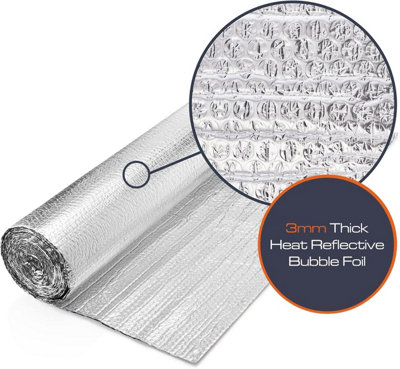 SuperFOIL Bubble Wrap Insulation Roll Loft Roof Shed Insulation 7.5 x 0.6m