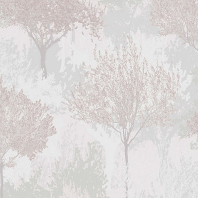 Superfresco Easy Birch Forest Mauve Wallpaper