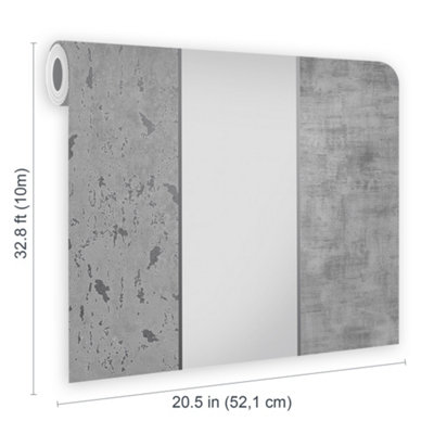 Superfresco Milan Suede Effect Striped Grey Wallpaper