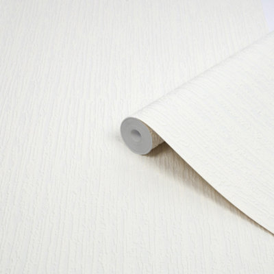 Superfresco Paintable Baroque Textured White Durable Wallpaper