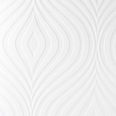 Superfresco Paintable Curvy White Textured Durable Wallpaper