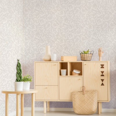 Superfresco Paintable Swirl Textured White Durable Wallpaper