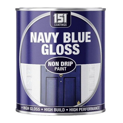 SuperGift.com 300 ml Navy Blue Gloss Non-Drip Paint - Interior ...