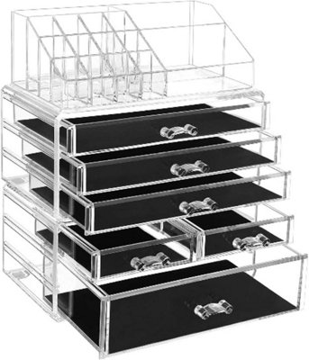 SuperGift.com Cosmetic Organiser 6 Drawers, Makeup Organiser, Cosmetics Skincare Organisers Box ...