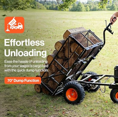 SuperHandy 48V Electric Utility Garden Cart - DC Li-Ion Powered 500Lbs ...