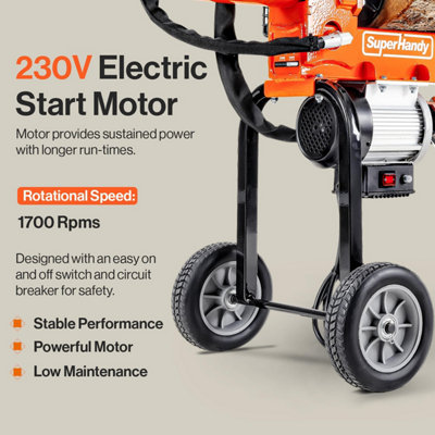 SuperHandy Electric Log Splitter 16-Ton, 1500W Motor, Splits Logs up to ...