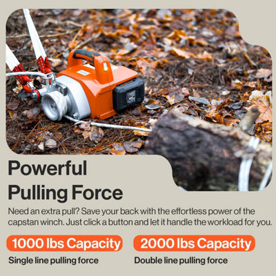 SuperHandy Electric Portable Winch Capstan Hoist 1000-2000 Max Pulling ...