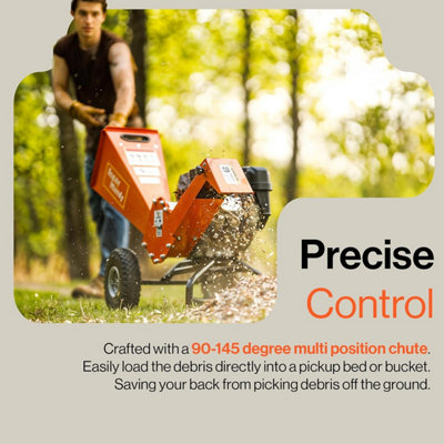 Superhandy Heavy Duty Compact Wood Chipper 196cc Engine 5cm Capacity