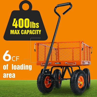 SuperHandy Wagon Utility Cart Hand Truck Manual Heavy Duty Lawn Garden ...