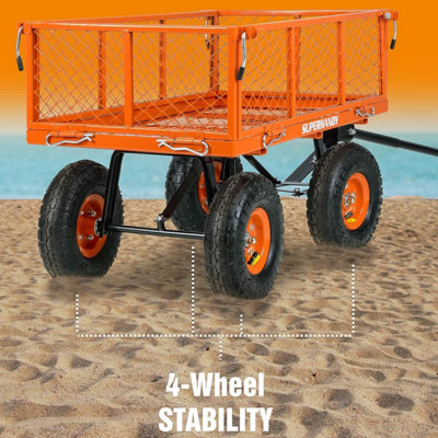 SuperHandy Wagon Utility Cart Hand Truck Manual Heavy Duty Lawn Garden ...