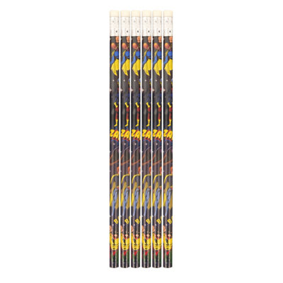 Superhero Characters Pencil With Eraser (Pack of 6) Multicoloured (One ...