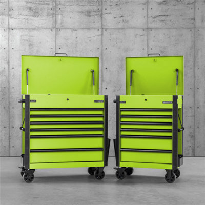 Superline Pro Tool Trolley 6 Drawer With Ball Bearing Slides Green AP366HV