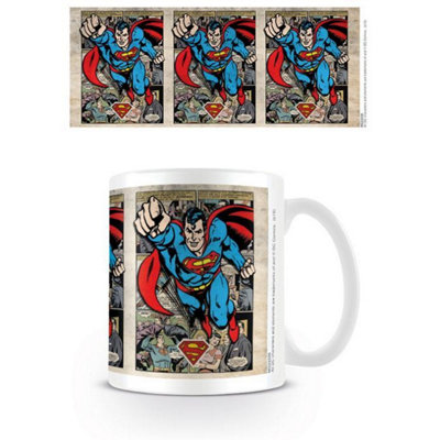 Superman Montage Mug White/Blue/Red (One Size) | DIY at B&Q