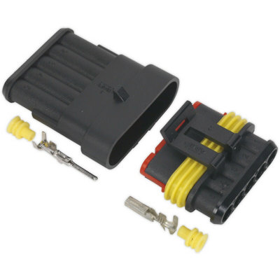Superseal 5-Way Male & Female Connector - Housing Terminals & Seals ...