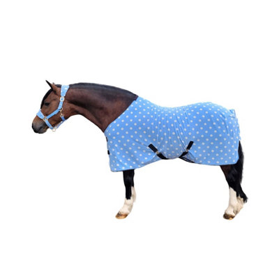 Supreme Products Dotty Fleece Horse Rug Beautiful Blue (3 3")