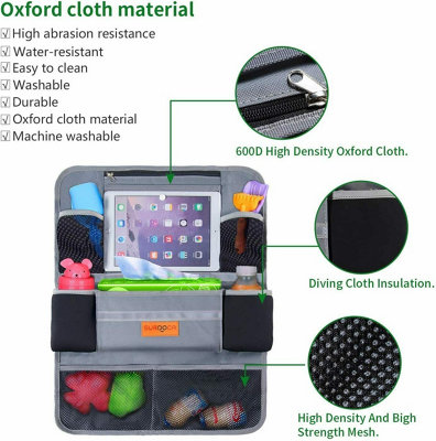 Surdoca Car Seat Organiser Tablet Holder 9 Pockets Storage Kids Toys Bottles New