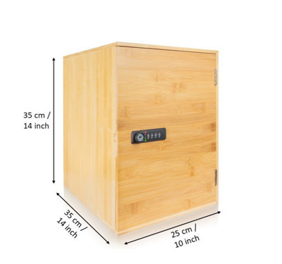 surebox Lockable Box XL - Bamboo - 26 Litre Lock Box - 4 Digit ...