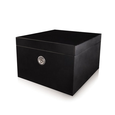 surebox Small Lock Box - Bamboo - Lock & Key - Secure Home Storage - Black