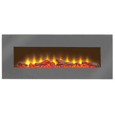 Sureflame WM-9505 Electric Wall Mounted Fire with Remote in Grey, 42 Inch