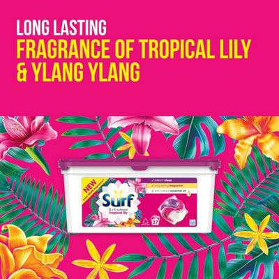Surf 3-in-1 Tropical Lily Washing Capsules 27 washes (3 Pack)