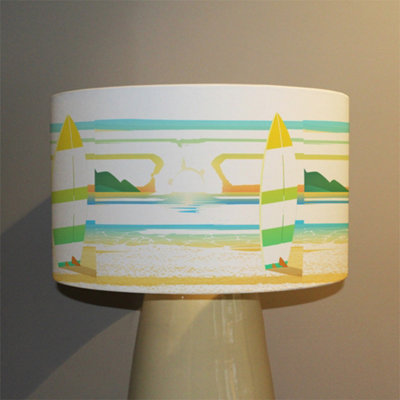 Surf Board On Beach (Ceiling & Lamp Shade) / 45cm x 26cm / Ceiling Shade