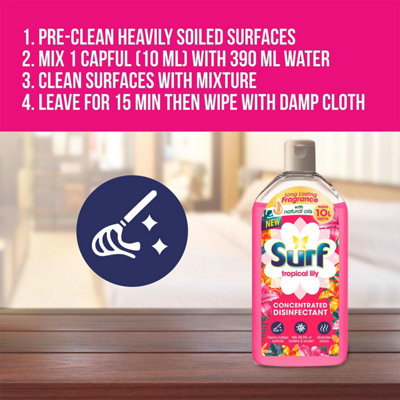 Surf Concentrated Disinfectant Tropical Lily Multi-Purpose Cleaner ...