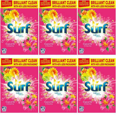 Buy Surf Washing Powder Tropical Lily & Ylang-Ylang 23 Washes - Pack of ...
