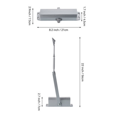 Surface Mounted Heavy Door Closer for entrances & storefronts 21cm W x ...