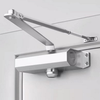 Surface Mounted Heavy-Duty Door Closer Ideal for Entrances & Storefronts (21cm W x 7.5cm D)