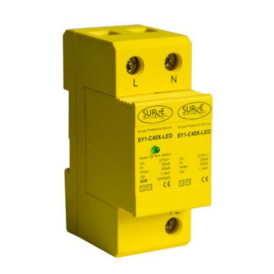 Surge Protection Devices SY1-C40XLED 2 Module Single Phase and Neutral ...
