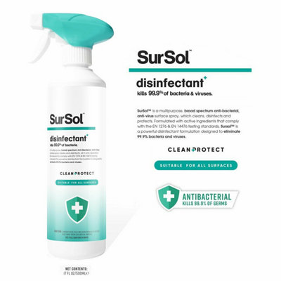 SurSol Surface Disinfectant 500ml Kills germs EN1276 EN14476