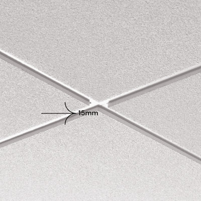 Suspended Sandtone Surf Tegular Ceiling Tiles Micro-Look 595mm x 595mm ...