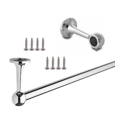 Suspended Wardrobe Round Rail 25mm TH Support 700mm | DIY at B&Q