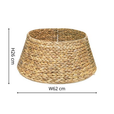 Sustainable Water Hyacinth Foldable Round Tree Skirt H26cm W62cm