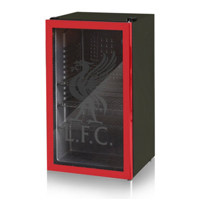 Swan Liverpool FC 80L Red Undercounter Fridge Black | DIY at B&Q