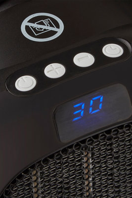 Swan Plug-in 500W Wall Fan Heater Black