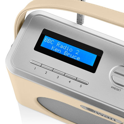 Swan Retro DAB Bluetooth Radio Cream