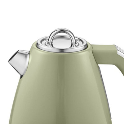 Swan Retro Green Kitchen Set: Kettle, Toaster & Microwave Bundle