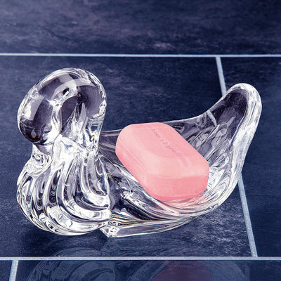 Swan Shaped Soap Dish - Clear Shatterproof Acrylic Soap Holder for Bath ...