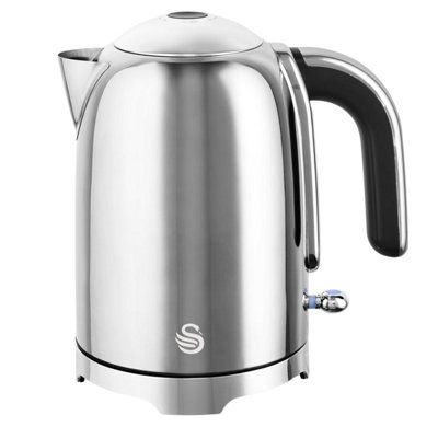 Swan Solace Electric Kettle Silver 1.7L Stainless Steel 3000W Rapid ...