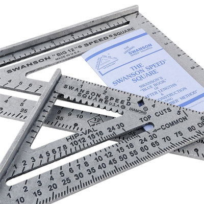 Swanson 7 & 12 inch Speed Square Twin Pack With Blue Book Non-Glare SW1201K