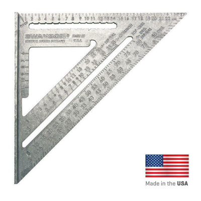 Swanson NA202 Metric Speed Square - 25cm Carpentry Roofing Rafter Angle